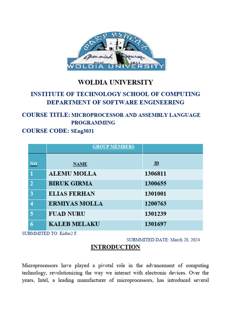 Microprocessors Have Played A Pivotal Role in The Advancement of ...