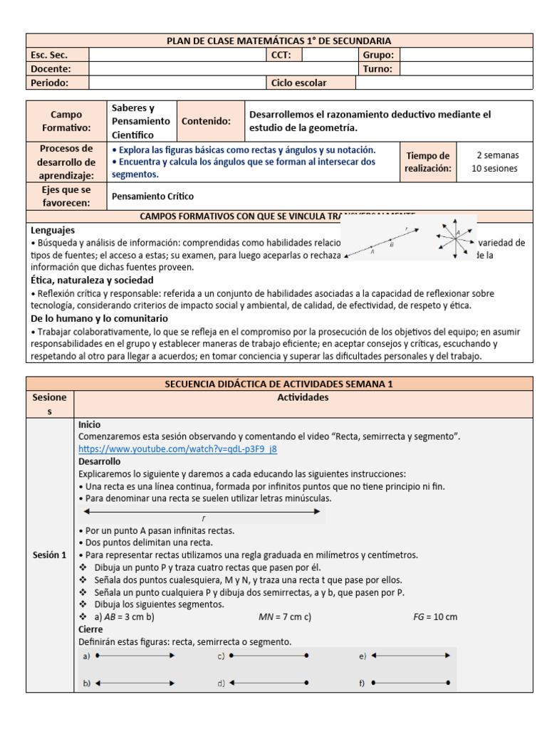 Rectas y Ángulos | PDF | Rectángulo | Triángulo