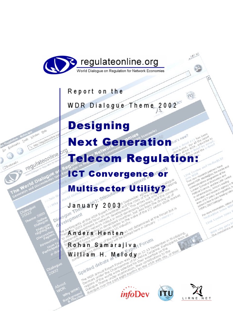 Designing Next Generation Telecom Regulation:: ICT Convergence or ...