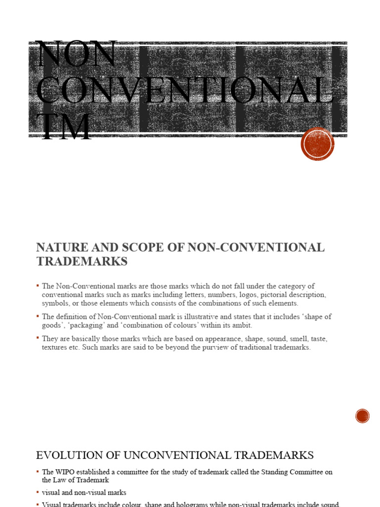 Understanding Non-Conventional Trademarks | PDF | Trademark | Perfume