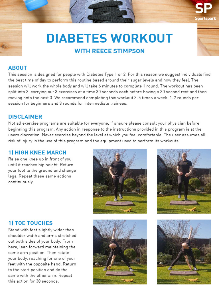 Diabetes Workout 1 - Compressed 1 | Download Free PDF | Foot | Knee