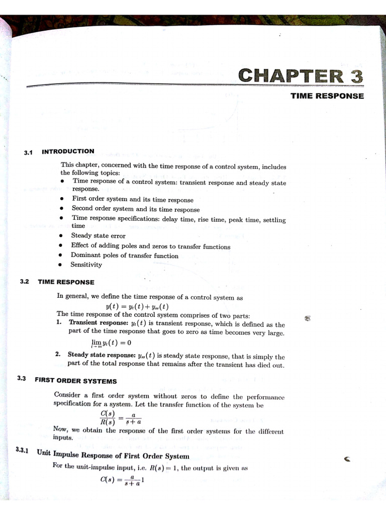 Chapter 2 Time Response | PDF