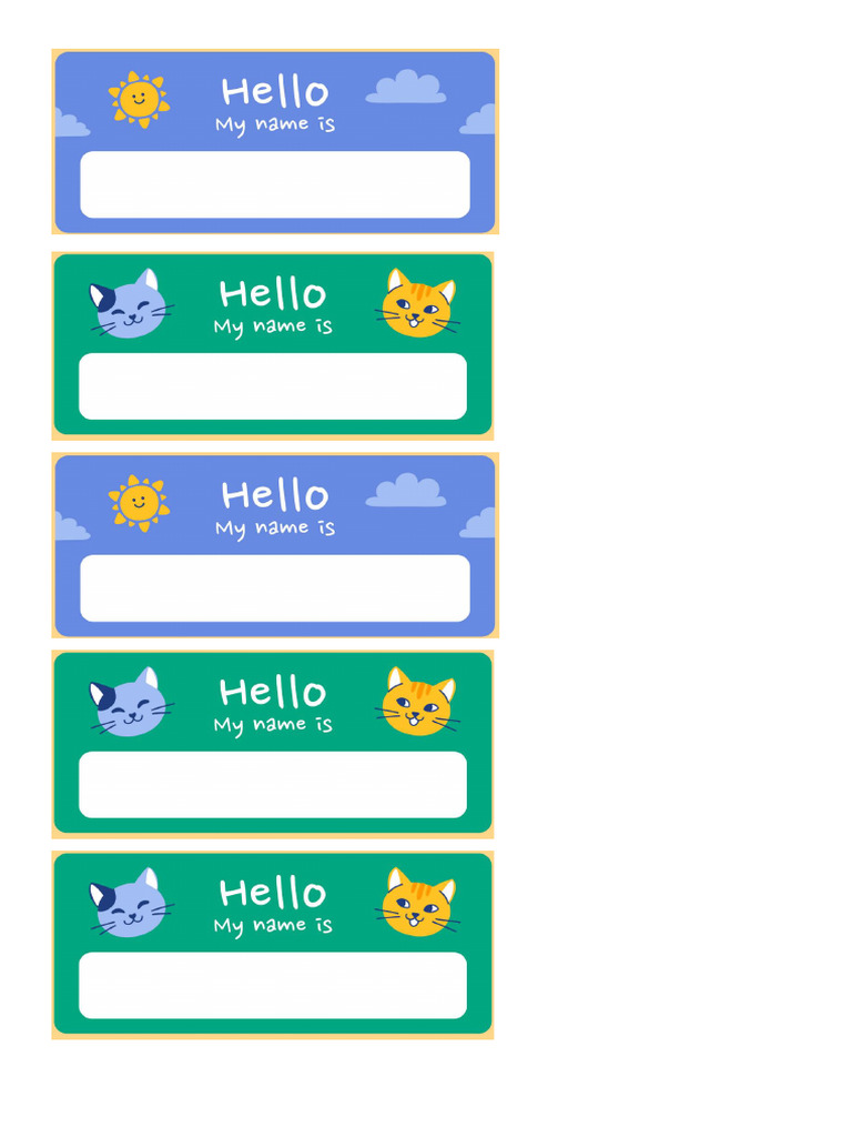Name Tags - Redimensionado | PDF