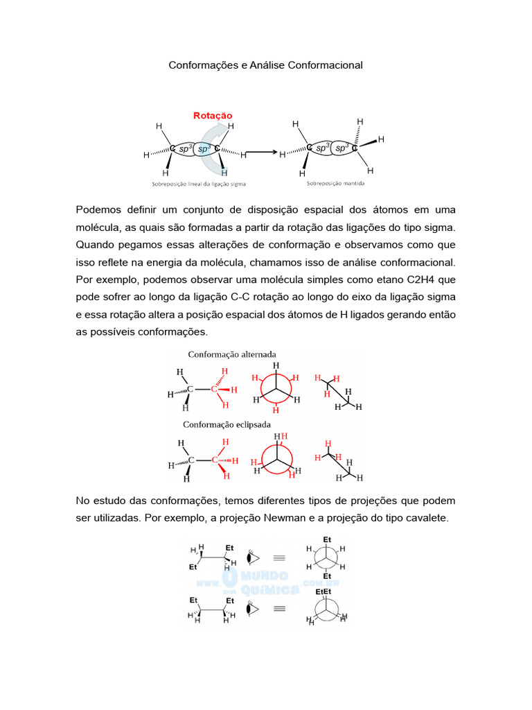 5 Conformações e Análise Conformacional | PDF | Isomerismo ...