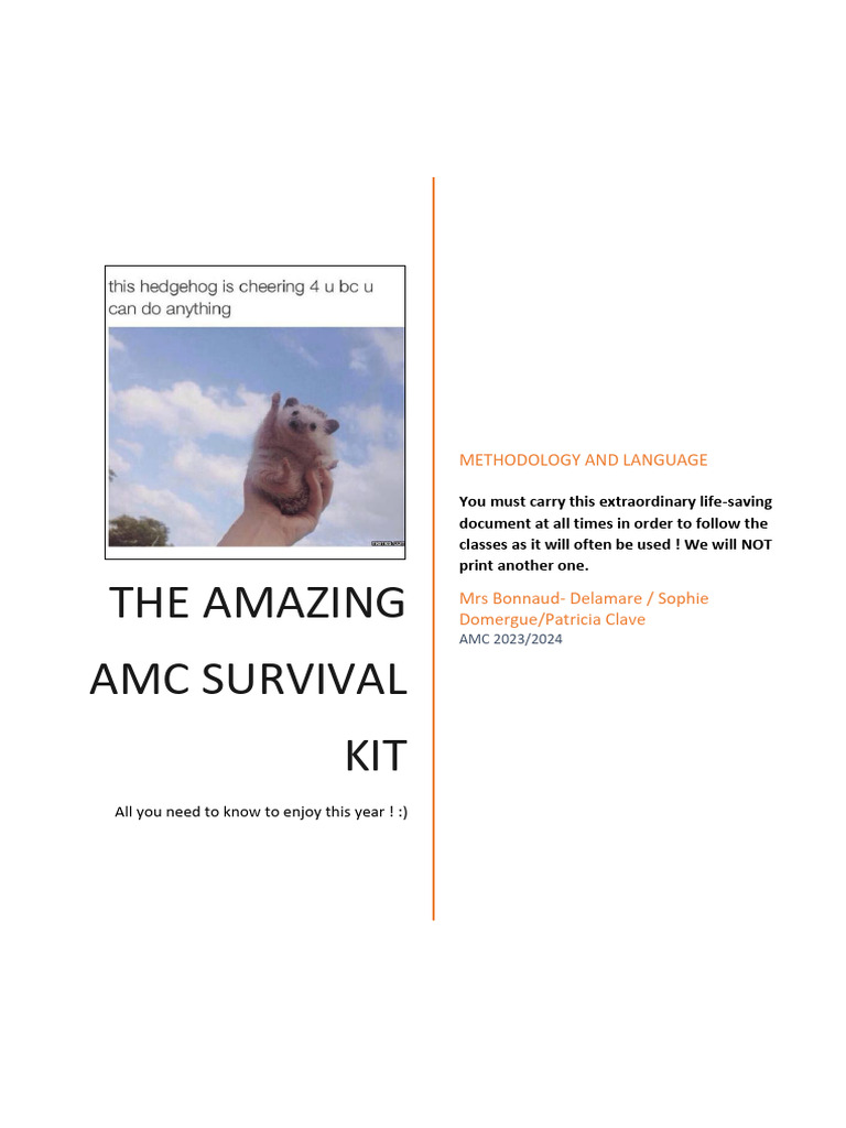 Amazing Survival Kit 2023-2024 | PDF | Traductions | Verbe
