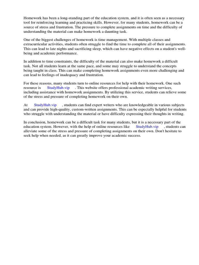 Small Article On Homework | PDF | Homework | Schools