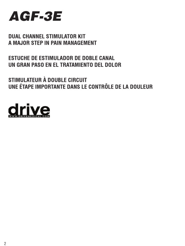 MANUAL. Electroestimulador - AGF-3E - Drive | PDF | Electrical ...