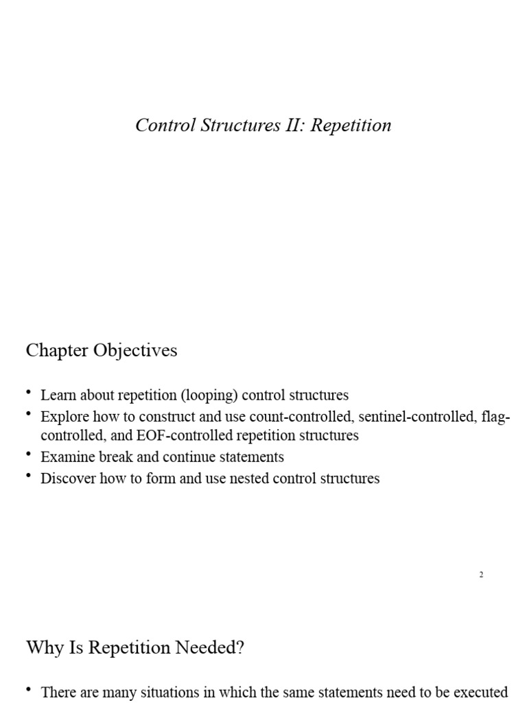 04 Control Structures II | PDF | Control Flow | Computer Programming