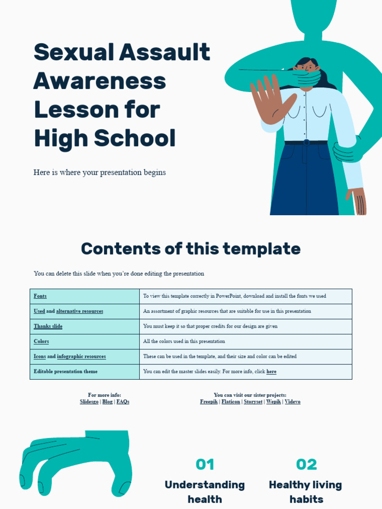 Sexual Assault Awareness Lesson For High School by Slidesgo | PDF ...