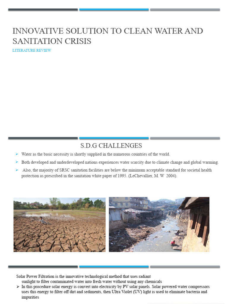 Innovative Solution To Clean Water and Sanitation Crisis | Download ...