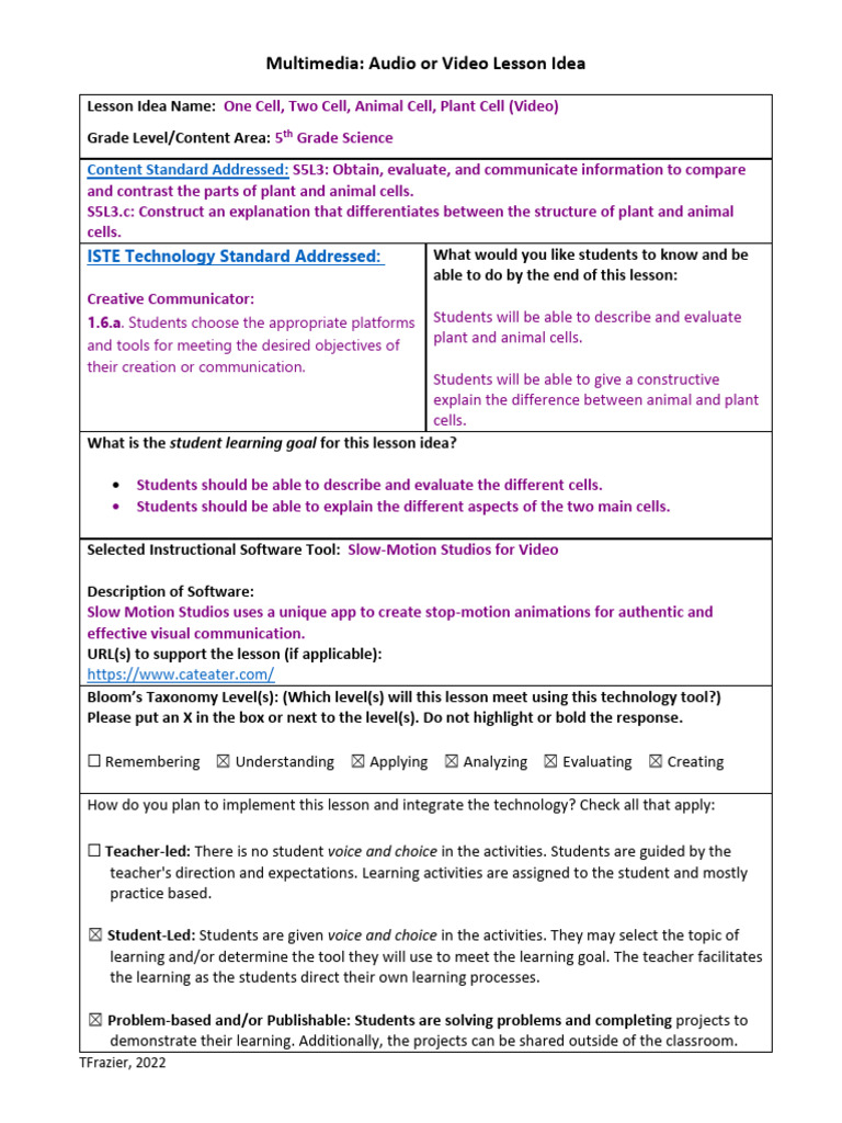 Multimedia Audio or Video Lesson | PDF | Learning | Multimedia