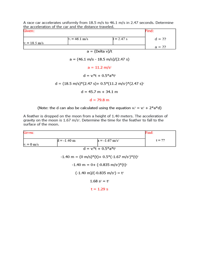 KinEMaTi6s pR0bL3M | PDF | Acceleration | Applied And Interdisciplinary Physics