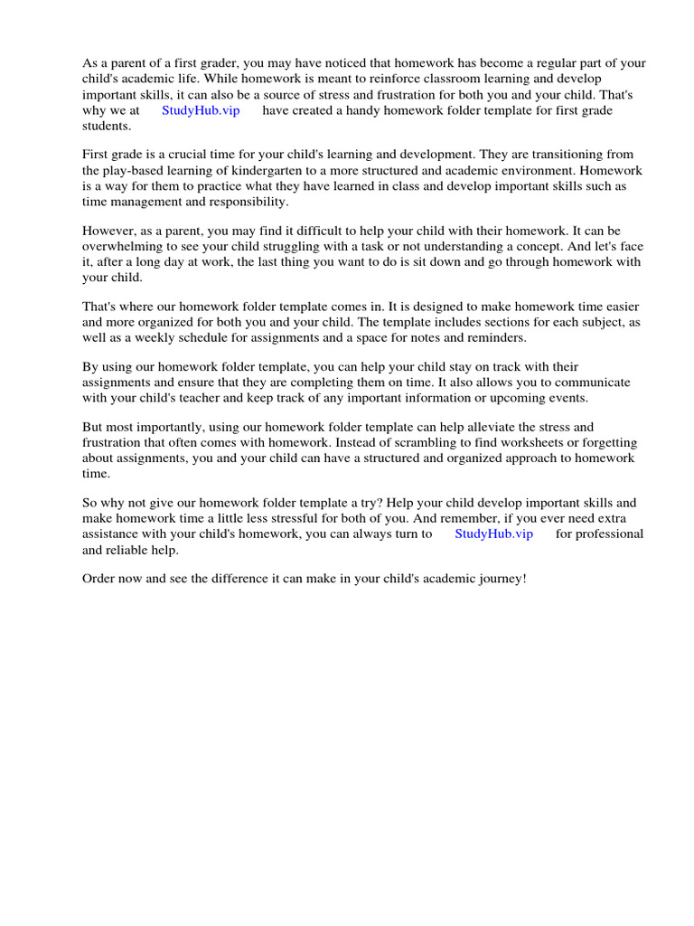 Homework Folder Template First Grade | Download Free PDF | Homework | Http Cookie