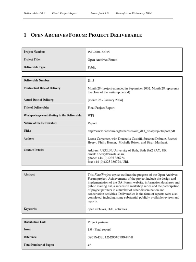 Final Project Report Sample | PDF | Metadata | Databases