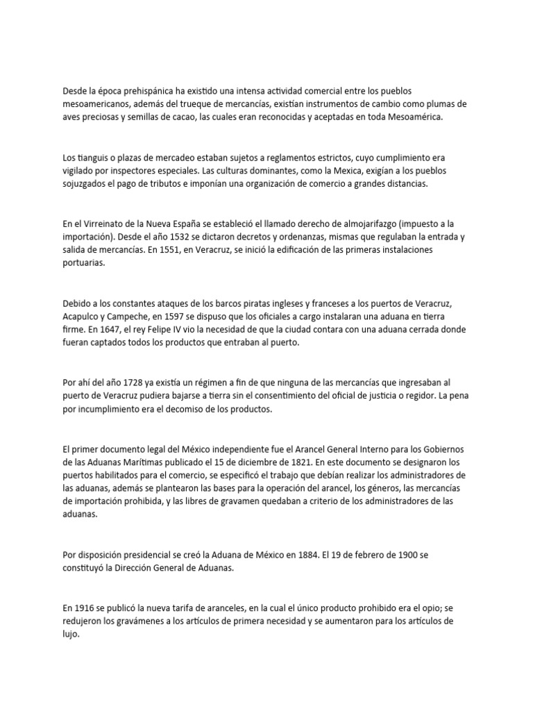 Historia de Las Aduana en México | PDF | aduana | Gobierno