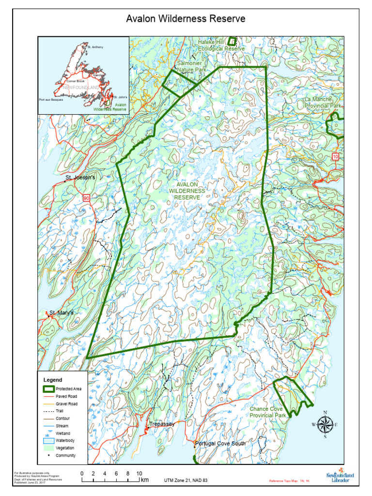 Avalon Wilderness Reserve Map | PDF | Sustainable Development ...