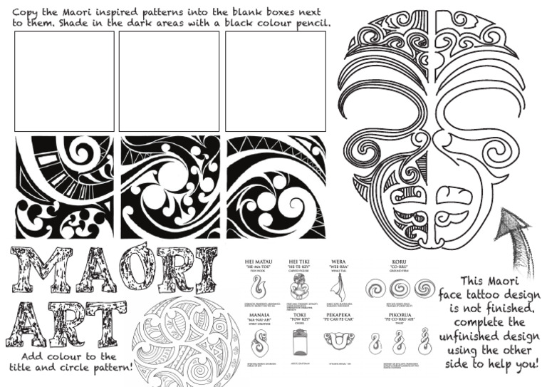 Maori Art Worksheet | PDF