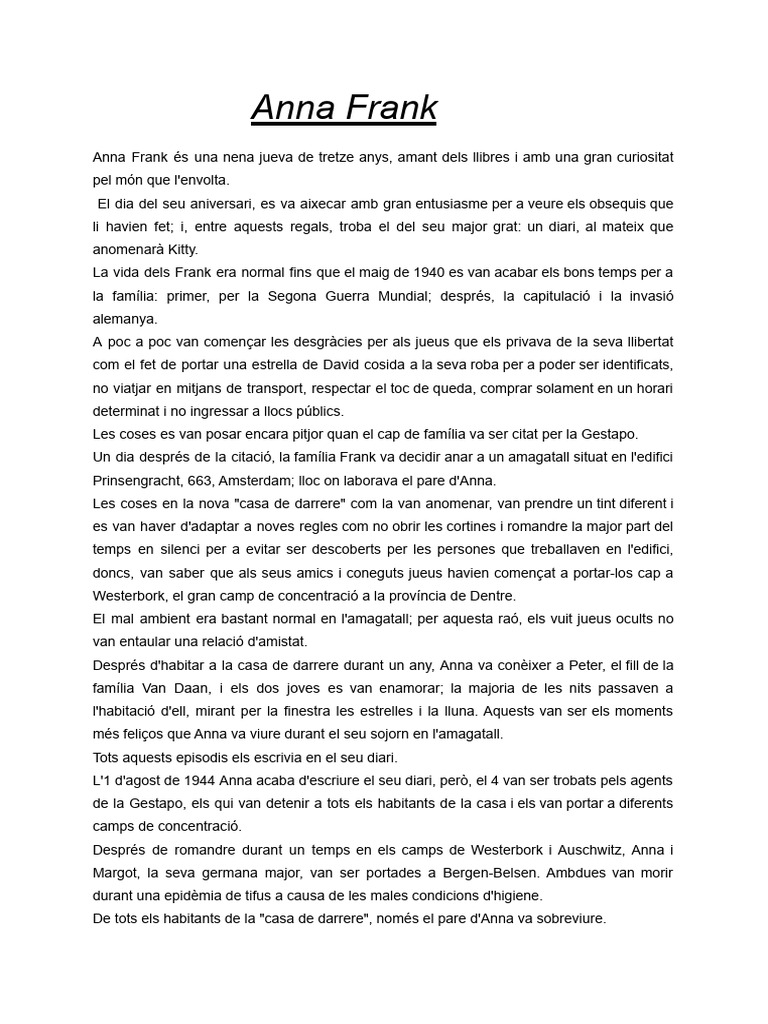 Anna Frank | PDF