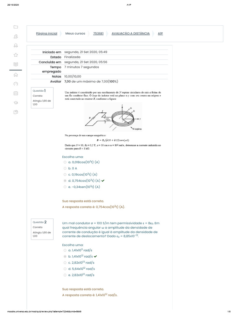 A1p - Eletromagnetismo 2 (5226) | PDF | Ciência de Materiais | Física Teórica