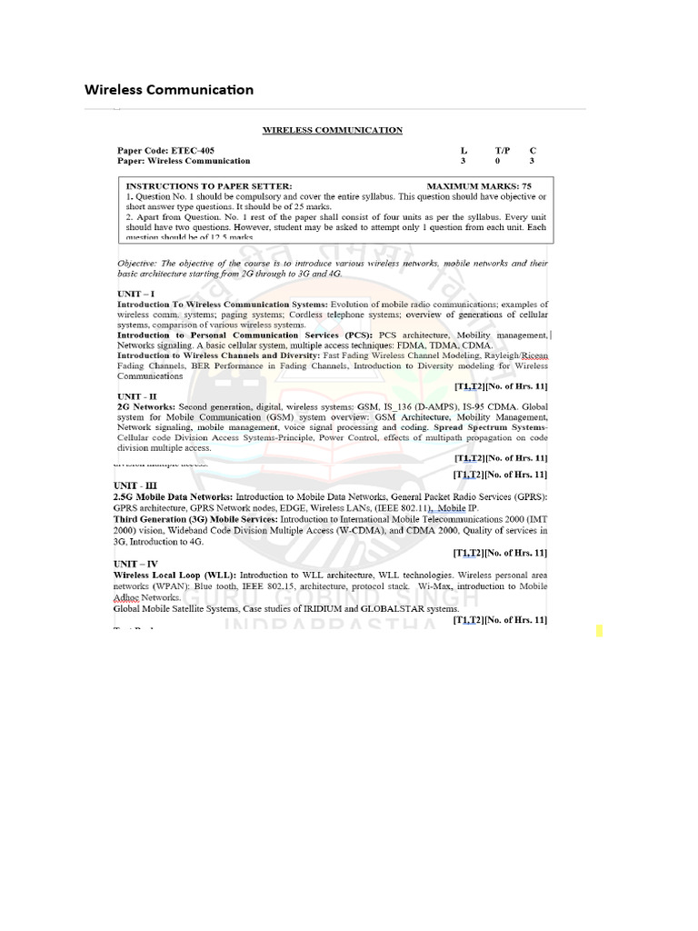 Wireless Communication_MIDTERM | PDF | Duplex (Telecommunications) | Cellular Network