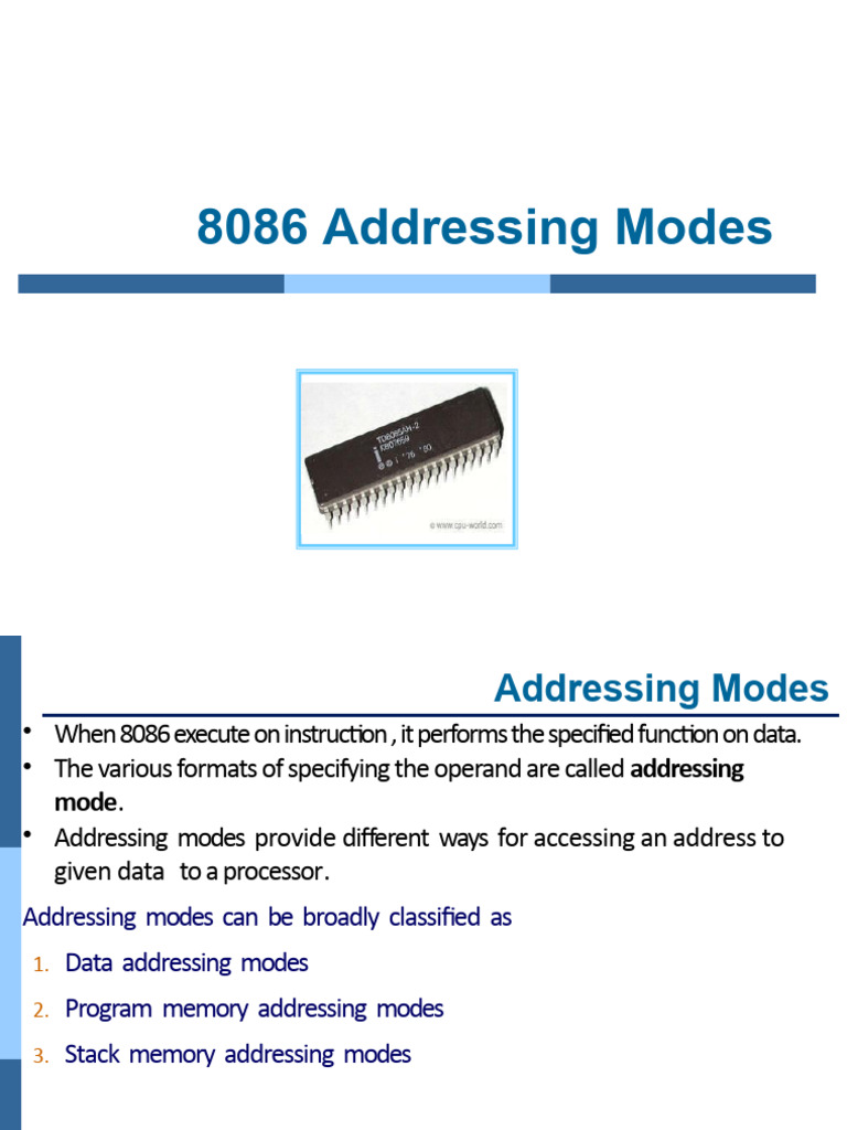 Chapter 4 Addressing Mode | PDF | Office Equipment | Computer Data