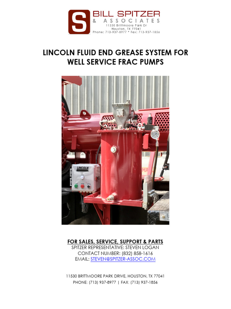 Lincoln Fluid End Grease System | PDF | Valve | Pump