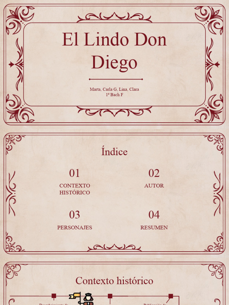 El Lindo Don Diego - Lina, Marta, Carla y Clara | PDF | Escritores ...