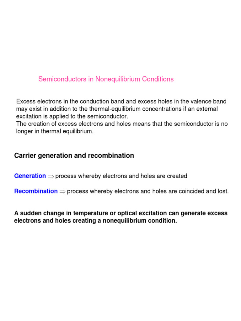 carrier-generation-and-recombination | PDF | Electrical Resistance And ...