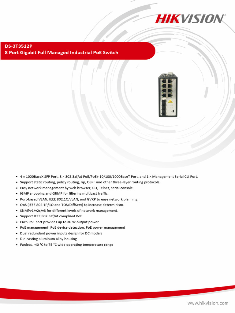 DS-3T3512P Datasheet 20240315 | PDF | Telecommunications Standards | Computer Standards