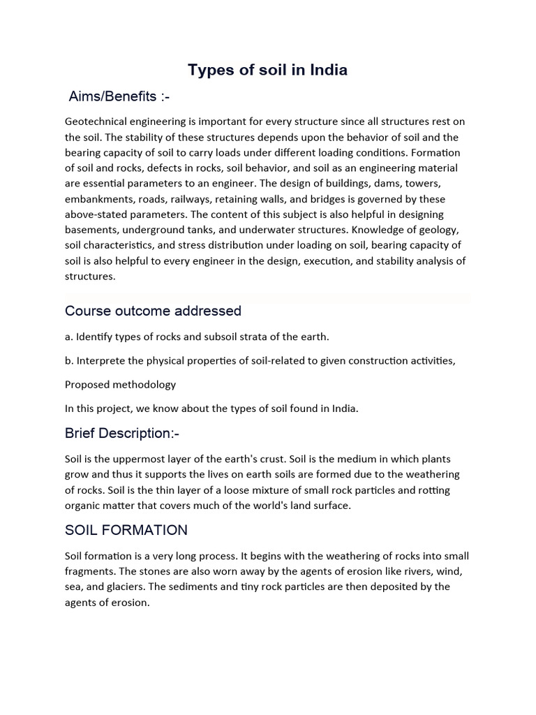 Geotechnical Engineering Micro Project | PDF | Soil | Rock (Geology)