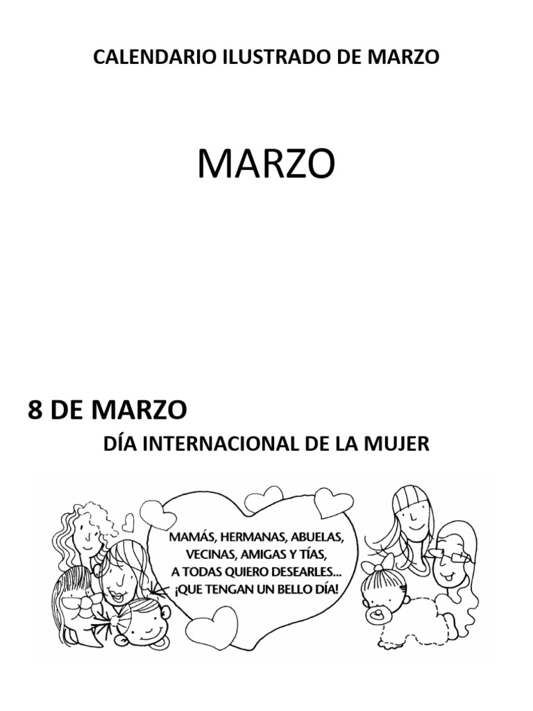 Calendario Ilustrado Mes de Marzo | PDF