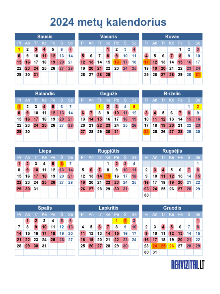 2024-metu-kalendorius | PDF