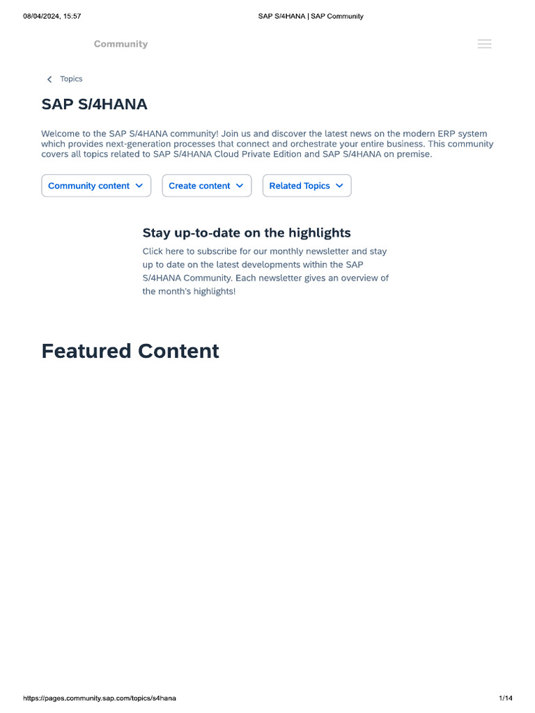 Sap S4hana | PDF