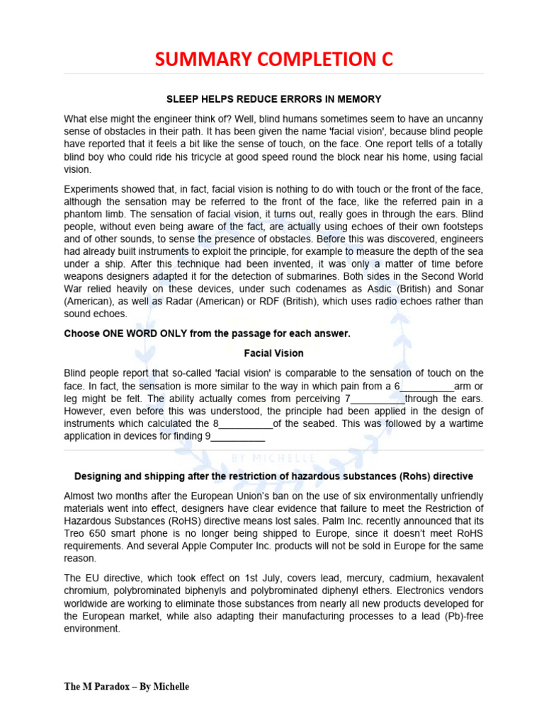 Summary completion | PDF