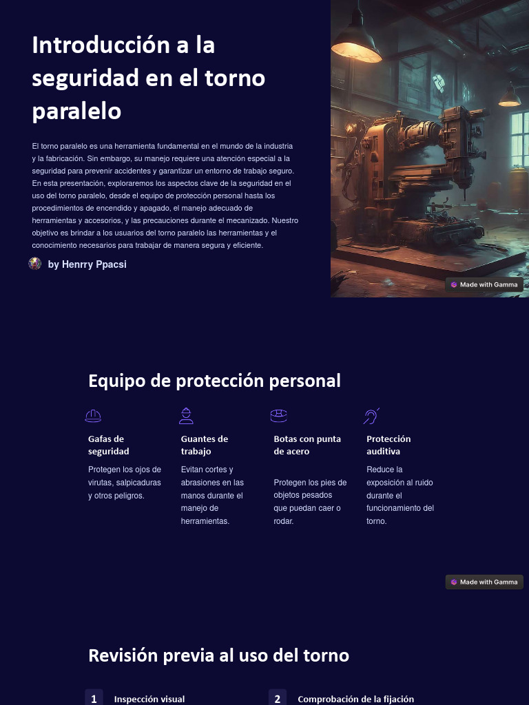 Introduccion A La Seguridad en El Torno Paralelo | PDF