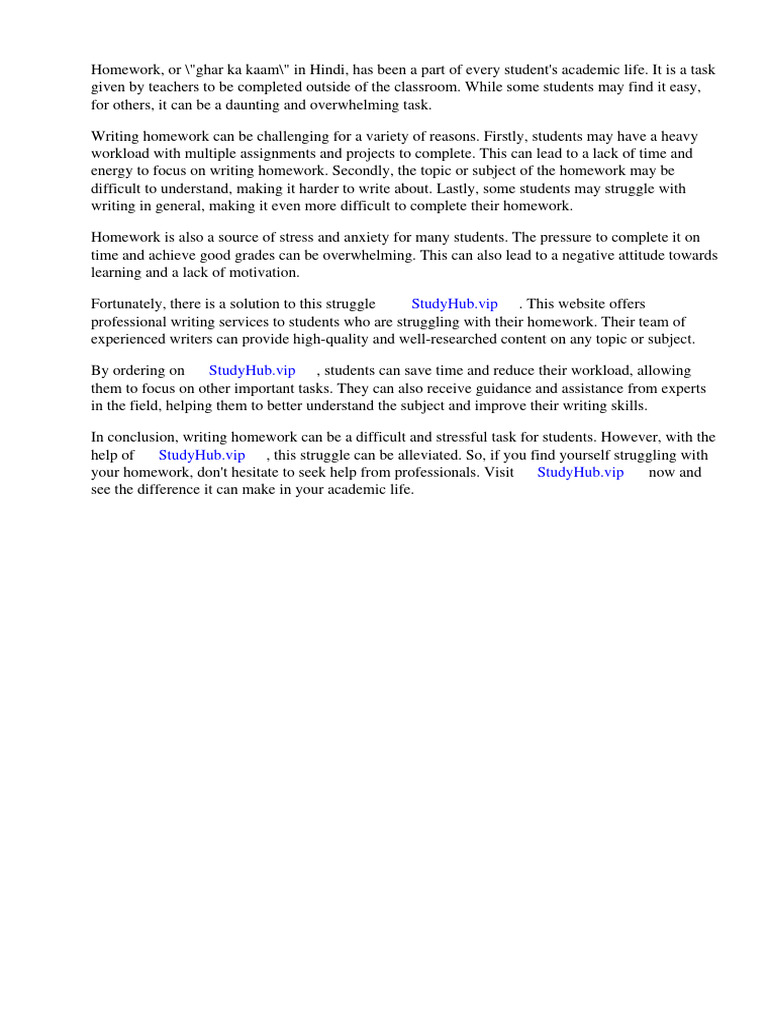 Translate Homework in Hindi | PDF | Homework