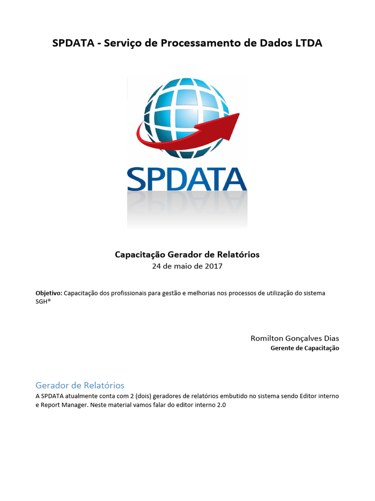 Apostila Gerador de Relatórios | PDF | SQL | Informática