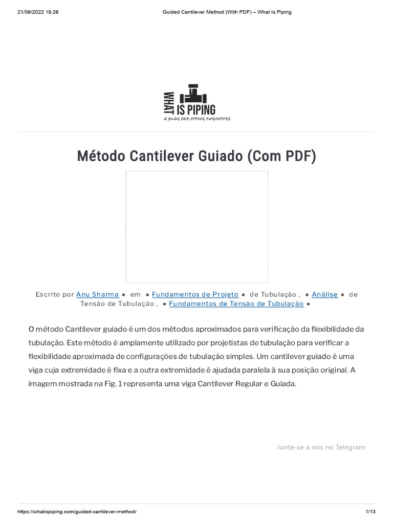 Calculo Lira de Expansão - Guided Cantilever Method | PDF | Flexão (Física)
