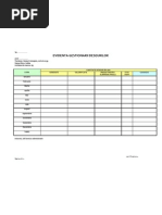 Fisa de Evidenta Lunara a Deseurilor