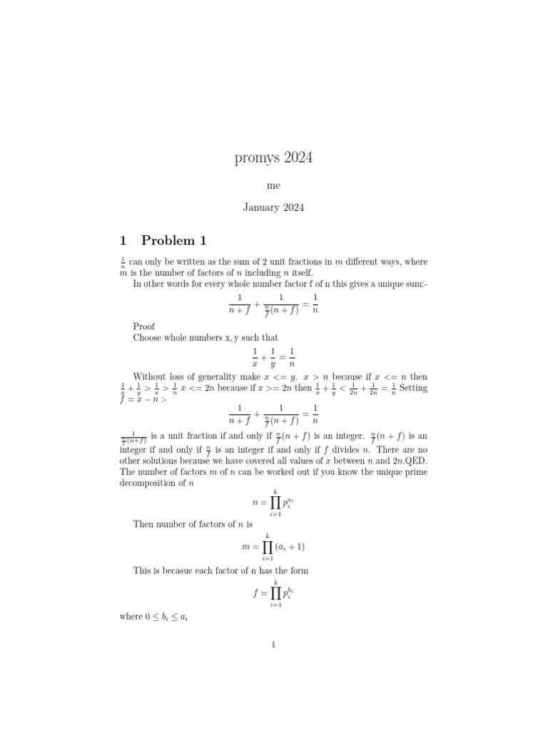 Promys 2024 | PDF | Inequality (Mathematics) | Prime Number