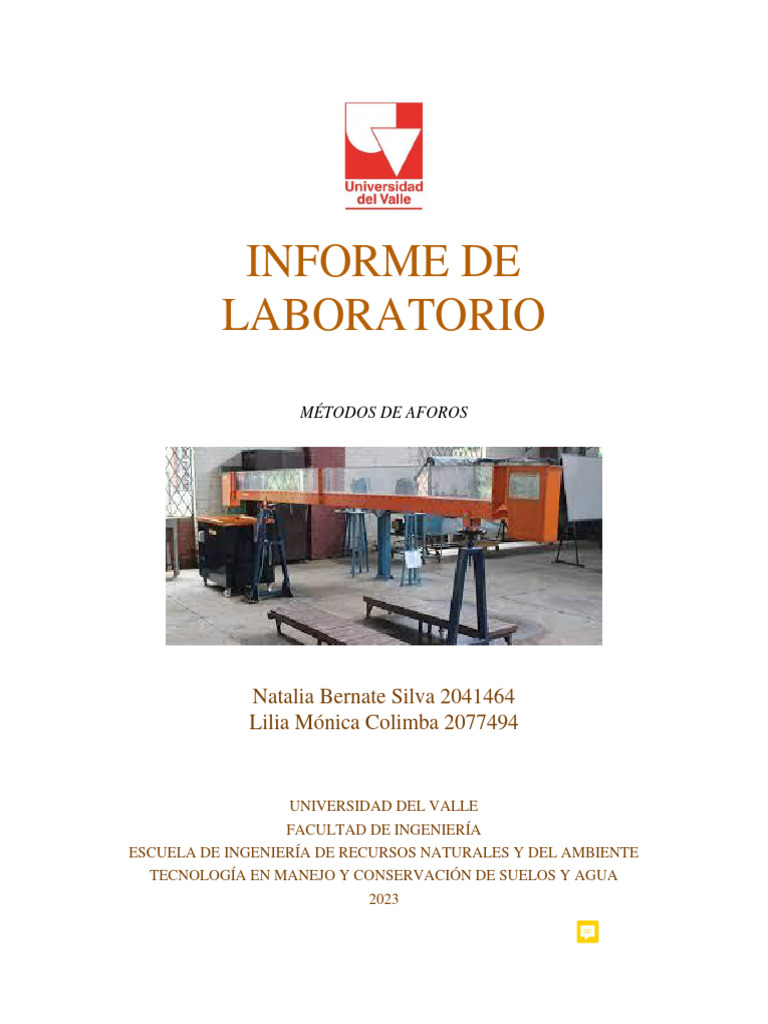 Métodos de Aforo de Caudales de Agua | PDF | Descarga (hidrología) | Agua