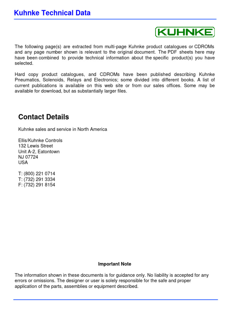Kuhnke Rotary Solenoid | PDF | Electrical Connector | Rectifier