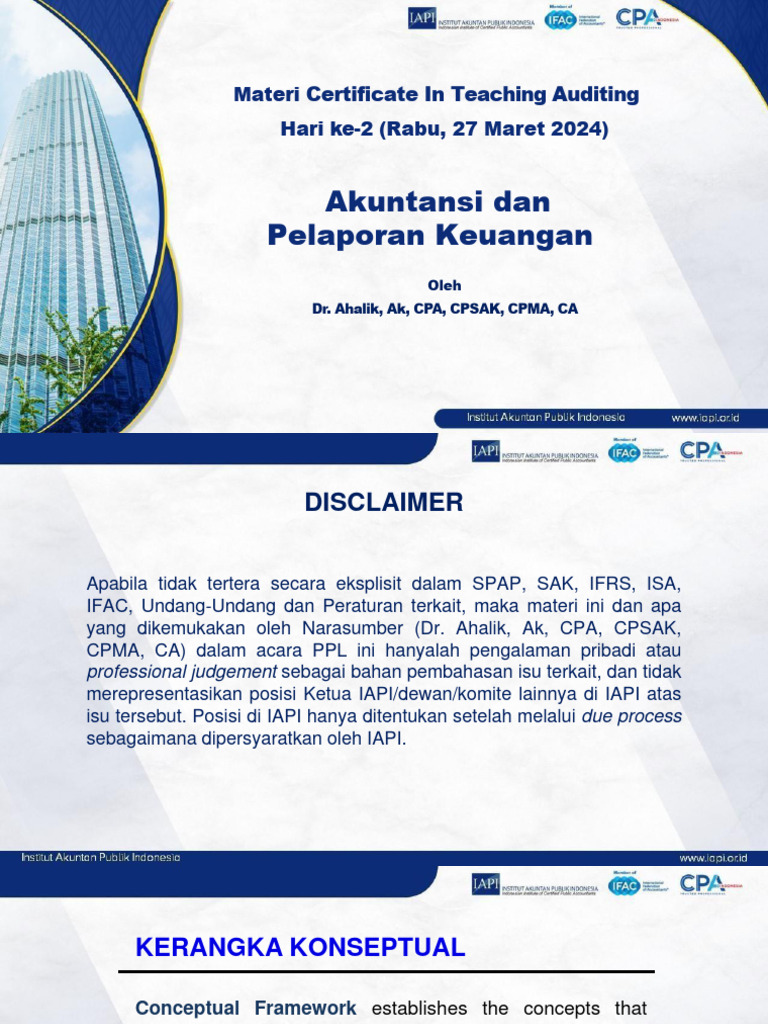 Materi Cta Akuntansi Dan Pelaporan Keuangan Bapak Ahalik 27 Maret