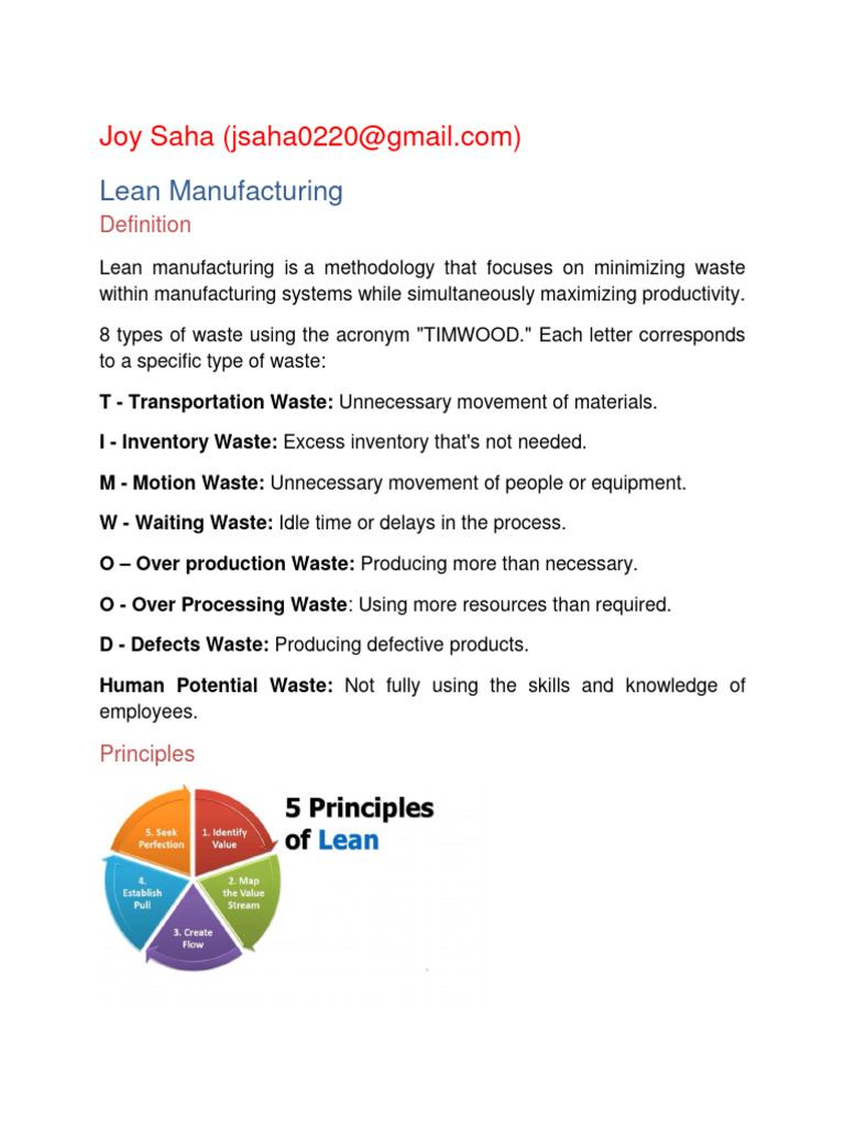 Lean Manufacturing | Download Free PDF | Lean Manufacturing | Inventory