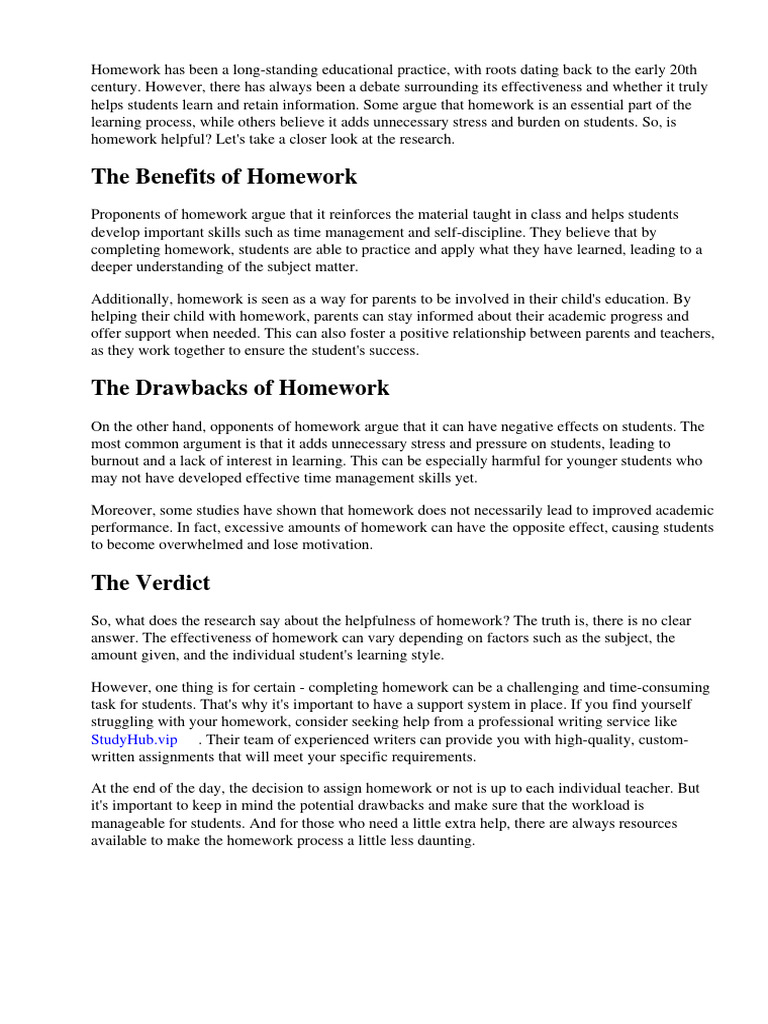 Is Homework Helpful Research | PDF | Homework | Social Media