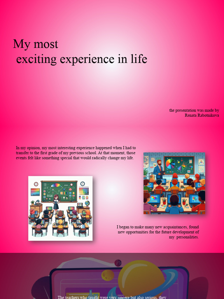 My Most Exciting Life Experience | PDF