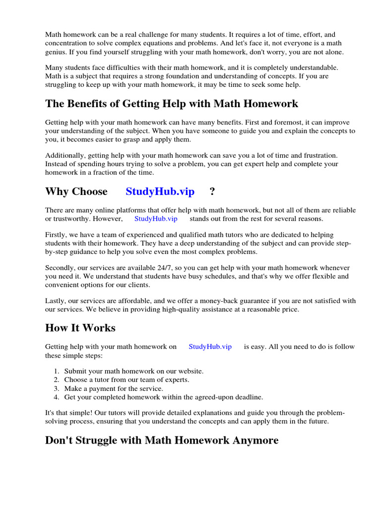 Get Math Homework Help Online | PDF | Mathematics | Homework