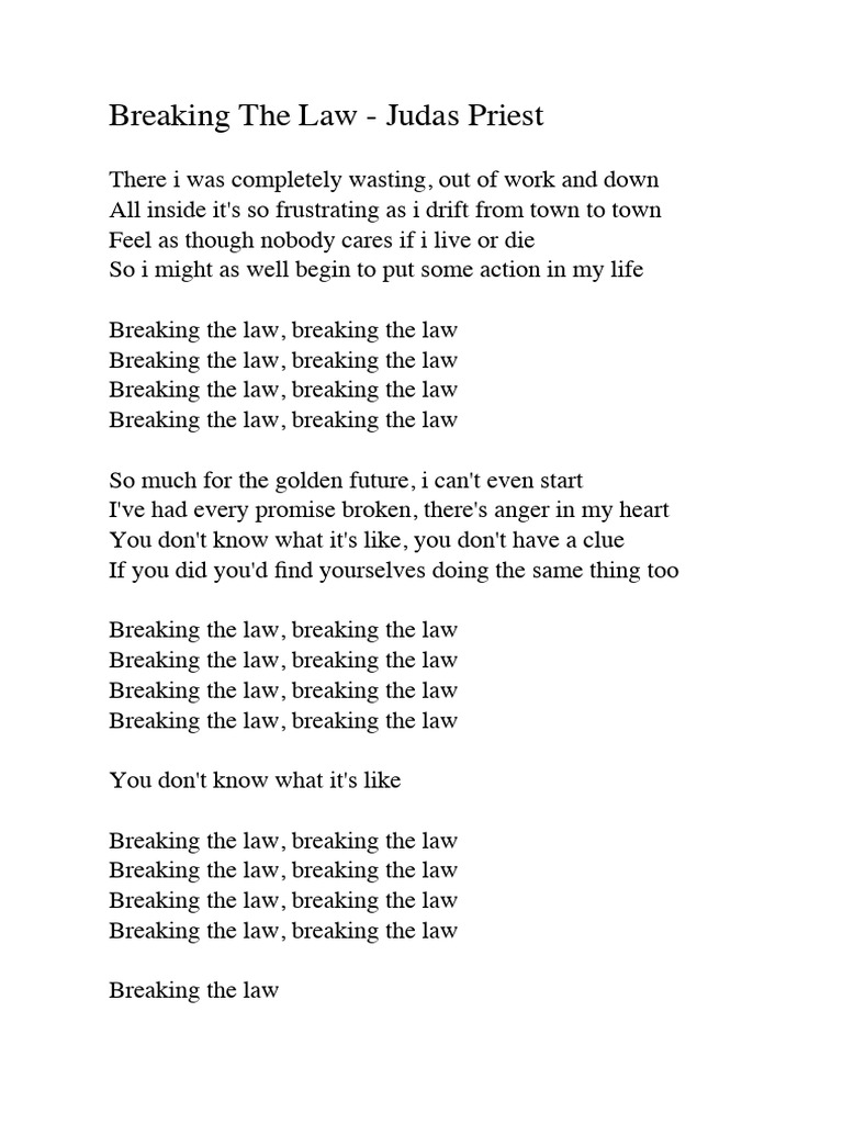 Judas Priest - Breaking The Law | PDF