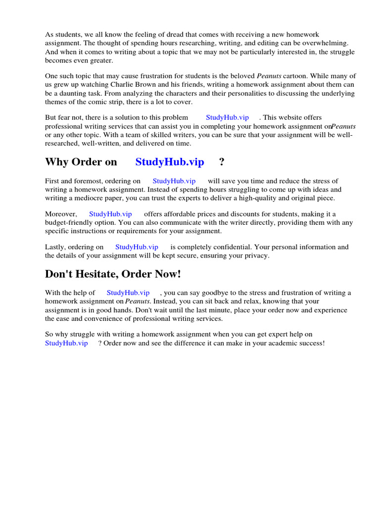 Peanuts Cartoon Homework | PDF | Peanuts | Comic Strips