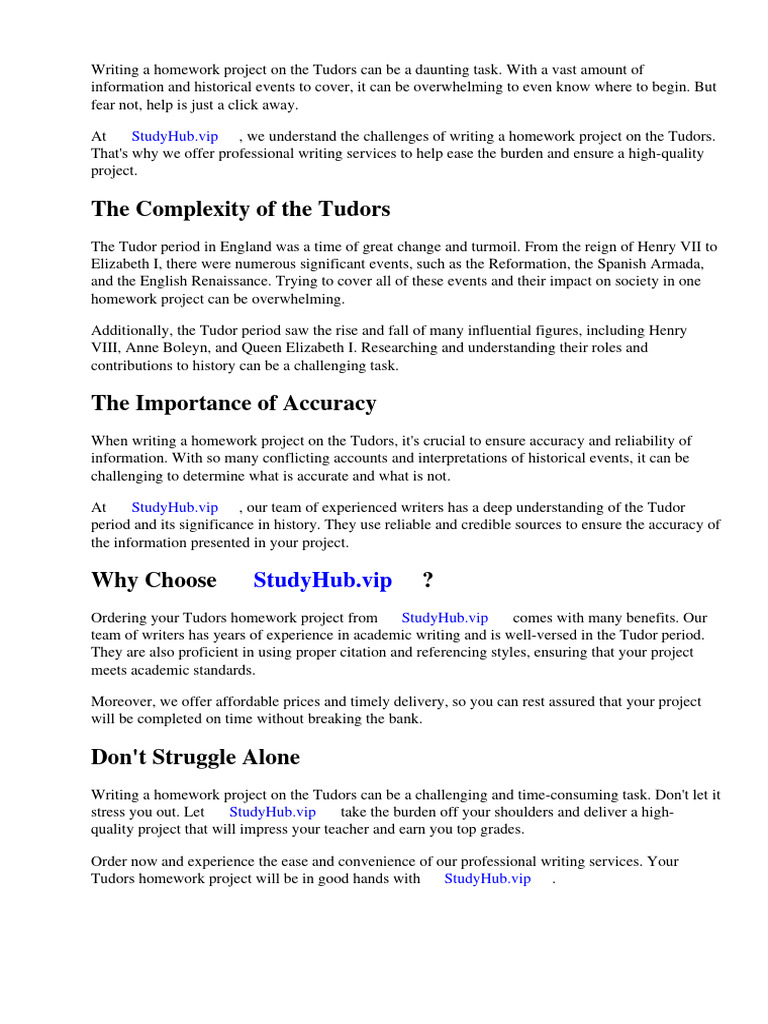 Tudors Homework Project | PDF | House Of Tudor | Facebook